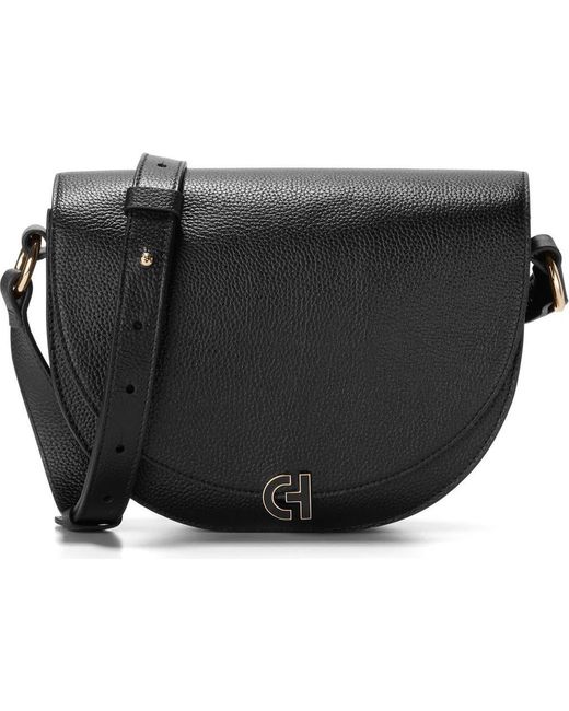 Cole Haan Evie Saddle Crossbody Bag in Black | Lyst