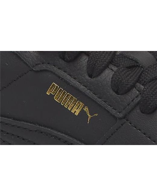 PUMA Chunky Platform Leather Sneakers in Black | Lyst