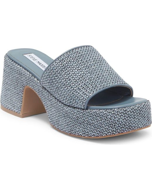 Steve Madden Reign Platform Mule in Blue | Lyst