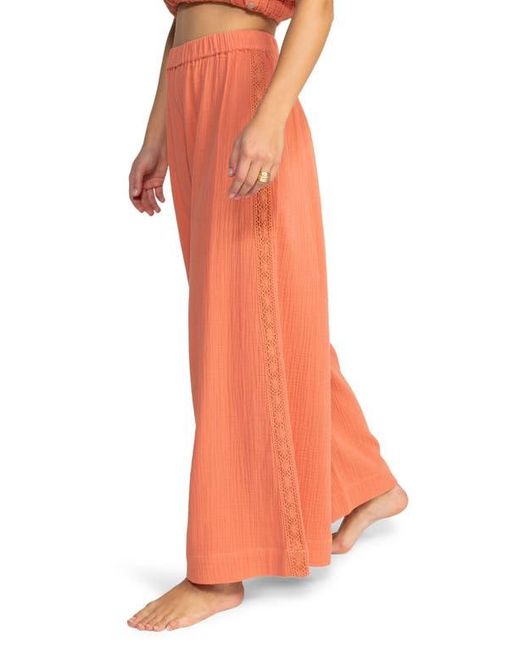 Roxy Golden Tropic Wide Leg Pants in Orange | Lyst
