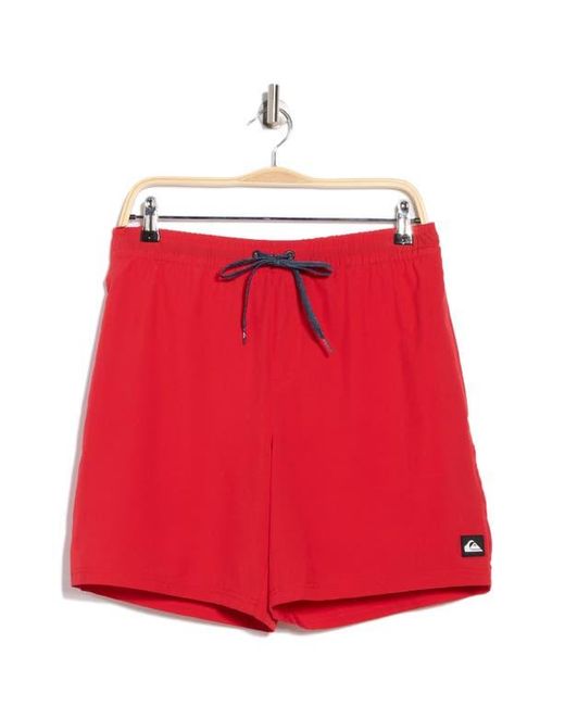 Quiksilver Banner Ripstop Volley Swim Trunks in Red for Men | Lyst