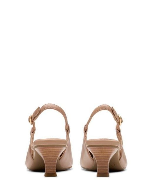 Clarks Slingback Leather Pointy-Toe Pumps | Lyst