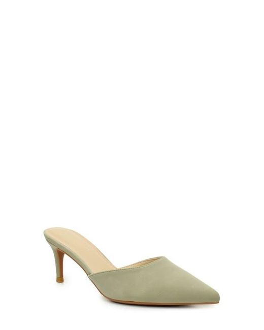 Nicole Miller Pointed Toe Mule in White | Lyst