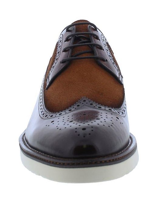 Penny Lane Compton Wingtip Derby in Brown for Men | Lyst