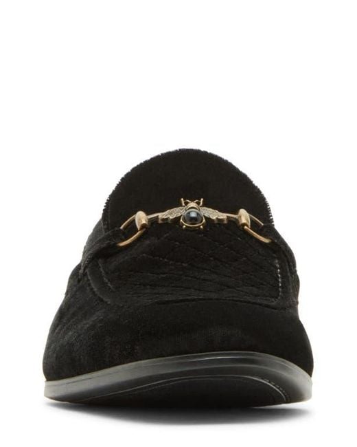 Steve Madden Velvet Bit Loafers with Moc Toe in Black for Men | Lyst