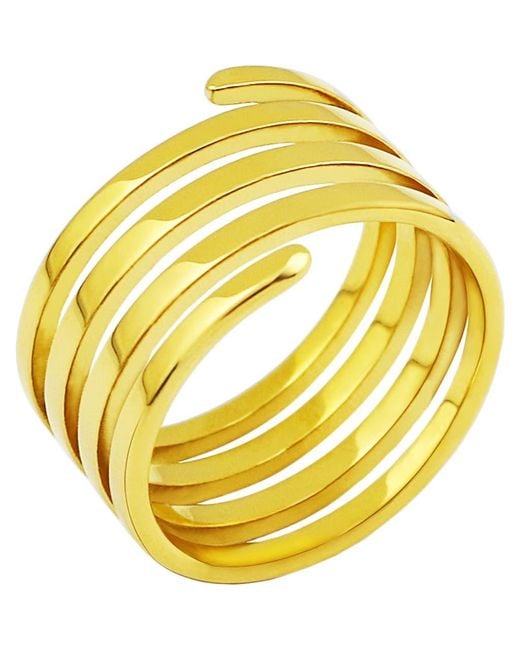 Rebel Coil Band Ring in Metallic | Lyst