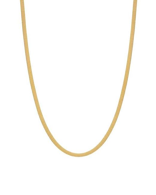 FUZION CREATIONS 10K Smooth Herringbone Chain Necklace in Metallic | Lyst