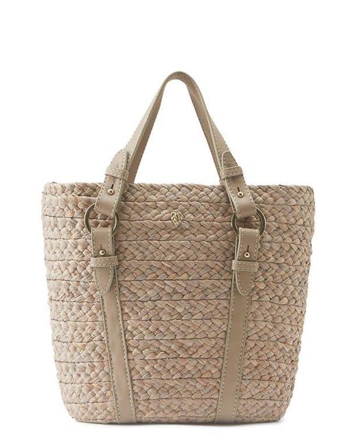 Helen Kaminski Pinimil Woven Raffia Satchel in Natural | Lyst