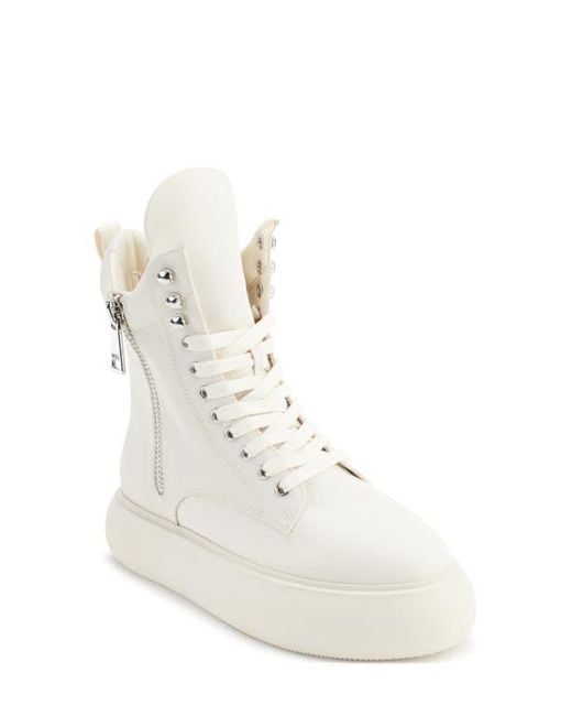 DKNY Aken Sneaker Boot in White | Lyst