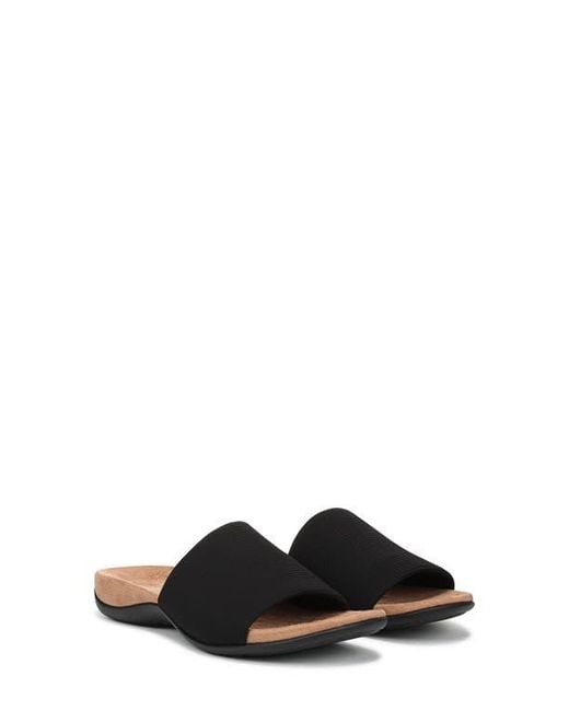 Vionic Renie Knit Slide Sandal in Black | Lyst