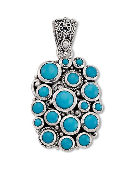 Samuel B. Stone Cluster Pendant in Blue | Lyst