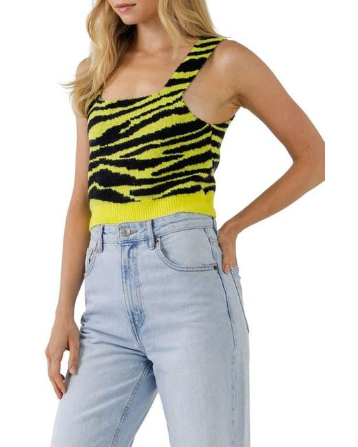 English Factory Tiger Sweater Tank in Blue | Lyst