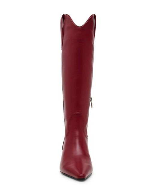 Steven New York Britt Knee High Western Boot in Red | Lyst