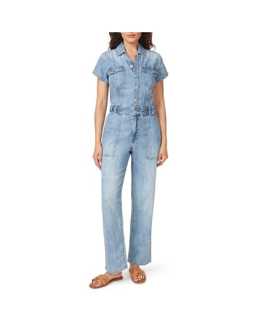Habitual Short Sleeve Denim Jumper in Blue | Lyst