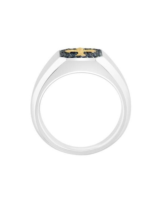 Effy Sterling & 14K Spinel Cross Signet Ring in Black for Men | Lyst