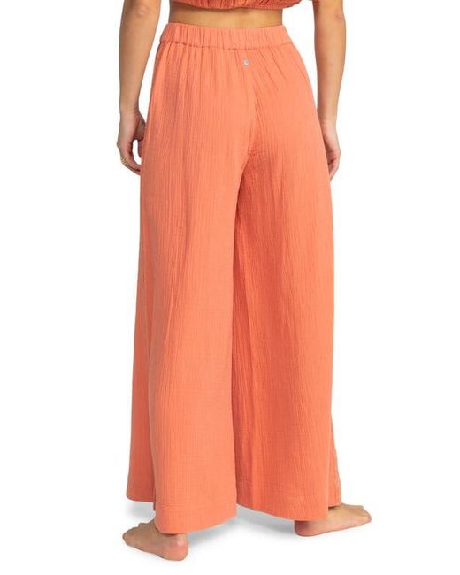 Roxy Golden Tropic Wide Leg Pants in Orange | Lyst