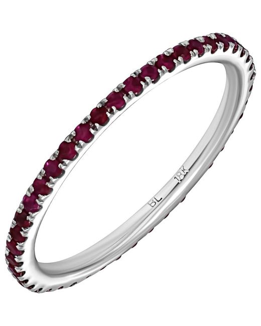 Bony Levy El Mar Stackable Ruby Ring in Metallic | Lyst