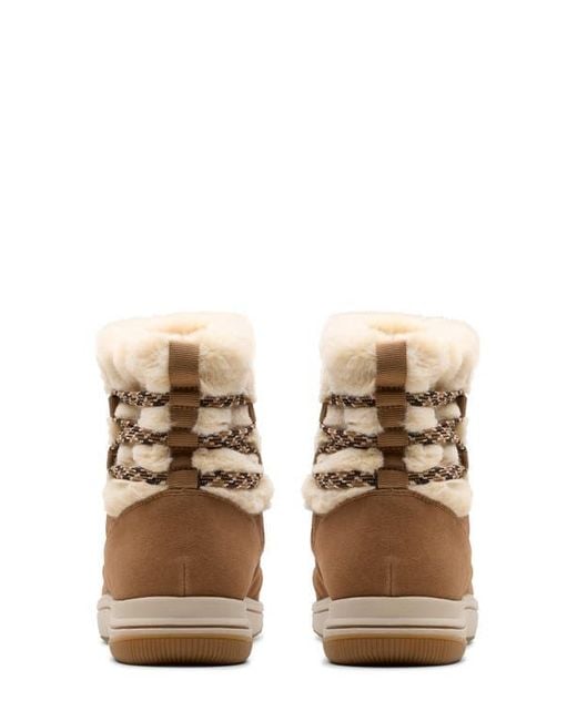 Clarks Breeze Cozy Faux Fur Lined Boot in Brown | Lyst