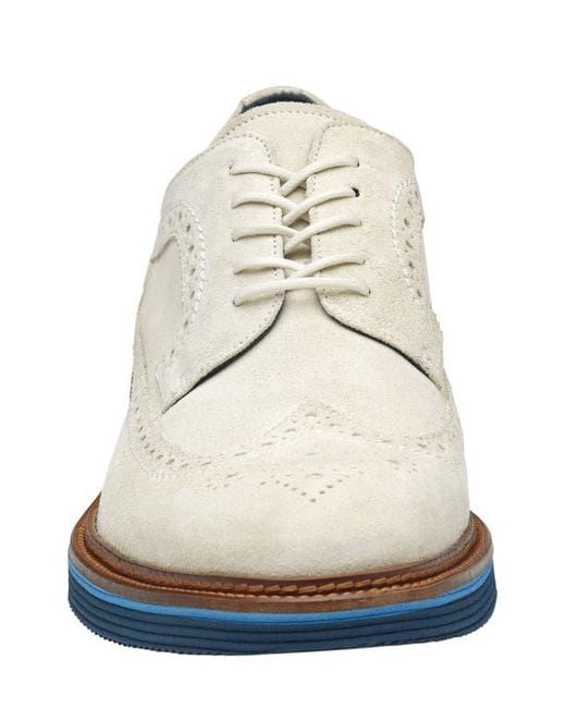 Johnston & Murphy Jenson Longwing Derby in White for Men | Lyst