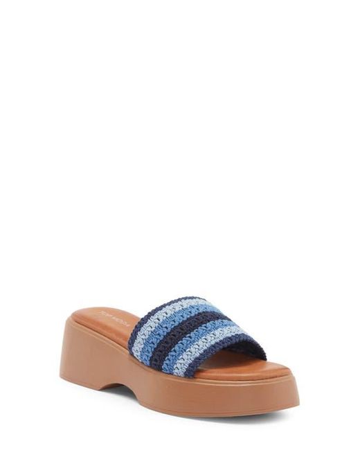 TOP GUY SHOES Orchid Slide Sandal in Blue | Lyst