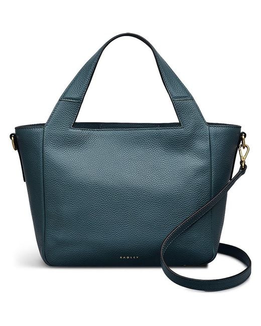 Radley Alpha Road Medium Leather Satchel in Blue | Lyst