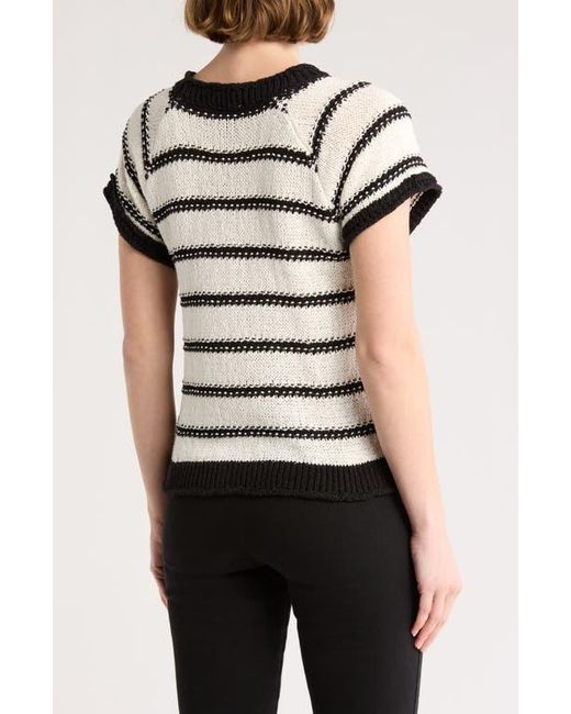 Democracy Stripe Open Stitch Sweater in Black | Lyst