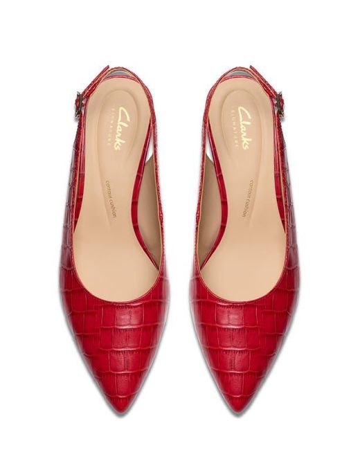 Clarks Adela Slingback Pump in Red | Lyst