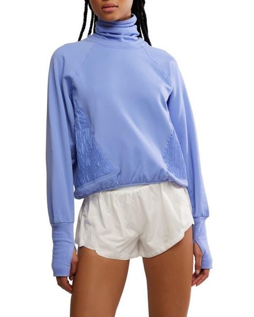 Free People Keepin' Cozy Run Pullover in Blue | Lyst