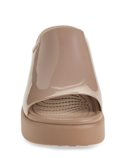 Crocs™ Brooklyn Platform Slide Sandal in Brown | Lyst