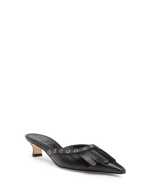 Aeyde Tania Kiltie Fringe Mule in Black | Lyst