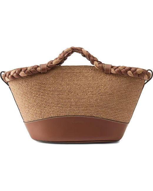 Helen Kaminski Duna Woven Raffia Tote Bag in Brown | Lyst