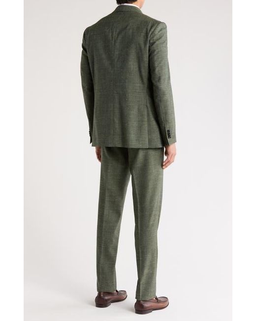Ted Baker Karl Slim Fit Crosshatch Wool Blend Suit in Green for Men | Lyst
