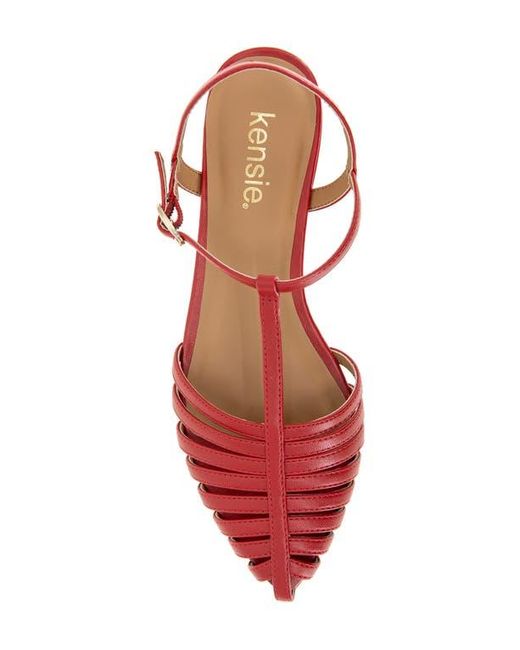 Kensie Ulyssa Caged Sandal in Red | Lyst