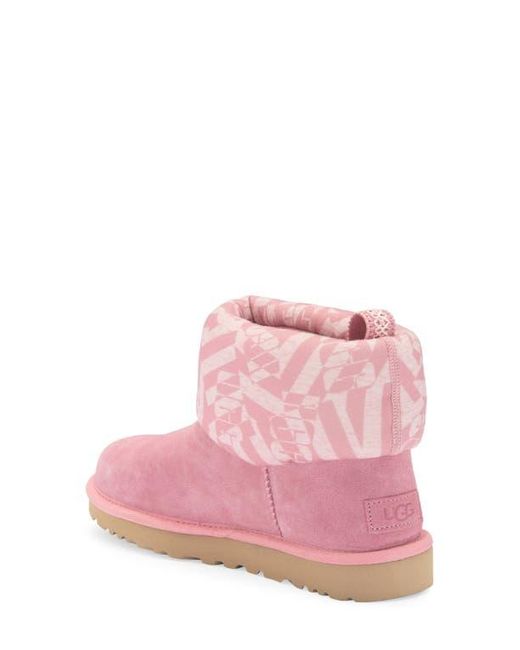UGG Classic Mini Jersey Stripe Boot in Pink | Lyst
