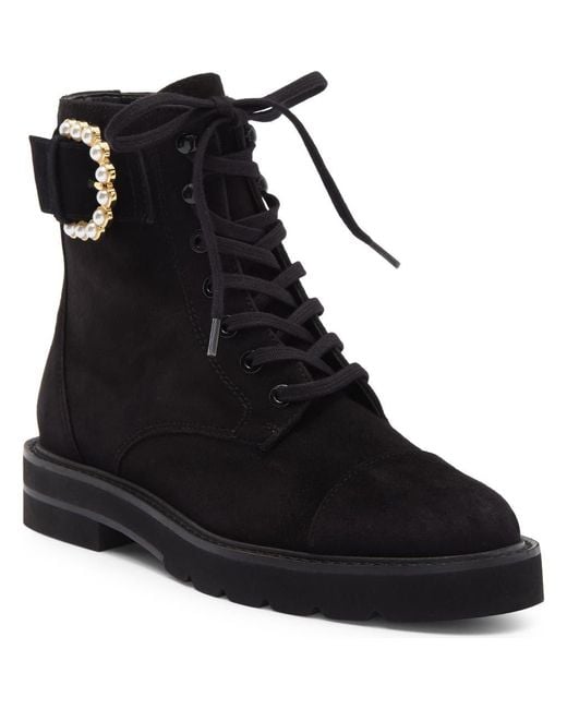 Stuart Weitzman Piper Lug Sole Boot in Black | Lyst
