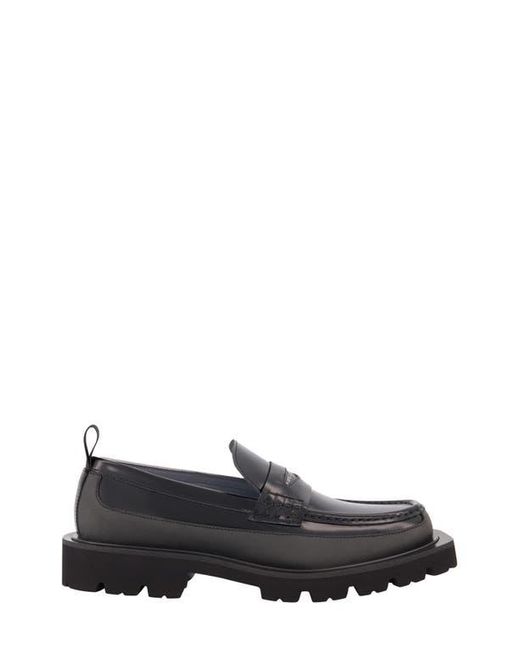 Karl Lagerfeld Label Lug Sole Penny Loafer in Black for Men | Lyst