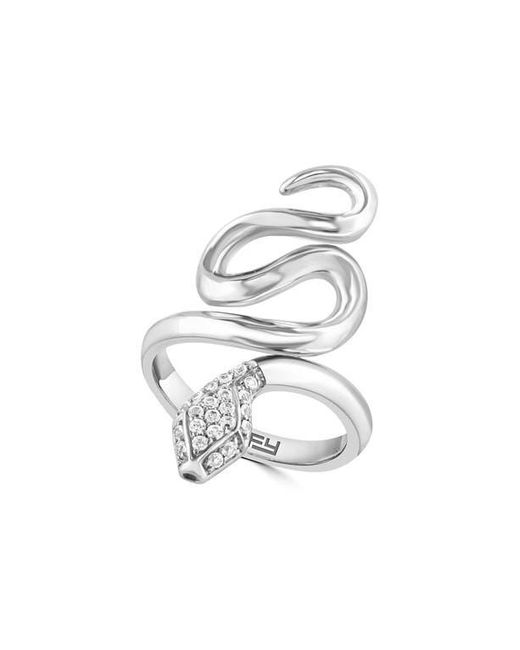 Effy Cz Snake Coil Ring in White | Lyst