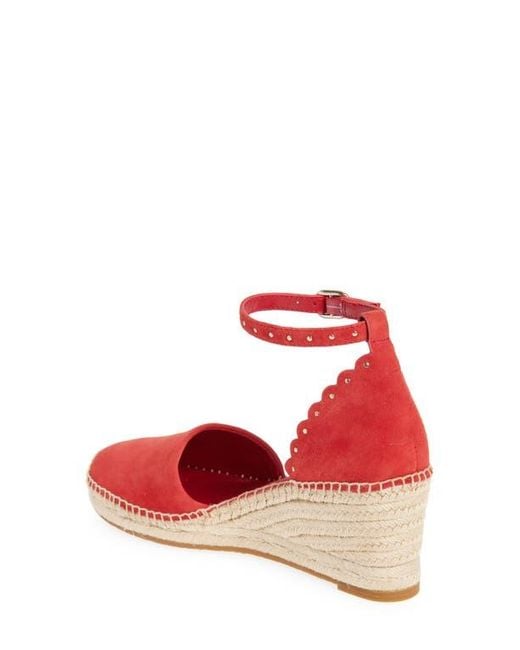 Kate Spade Polly Espadrille Wedge Sandal in Red | Lyst
