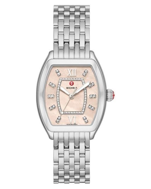 Michele Releve Mid Diamond Bracelet Watch, 40Mm in Metallic for Men | Lyst