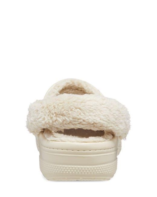 Crocs™ Faux Fur-Lined Clog in White | Lyst