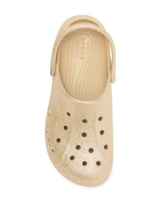 Crocs™ Baya Platform Glitter Clog in Natural | Lyst