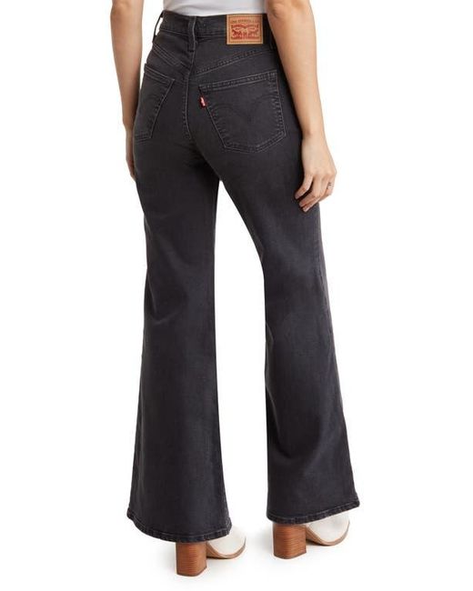 Levi's Ribcage Bell High Waist Flare Leg Jeans in Black | Lyst