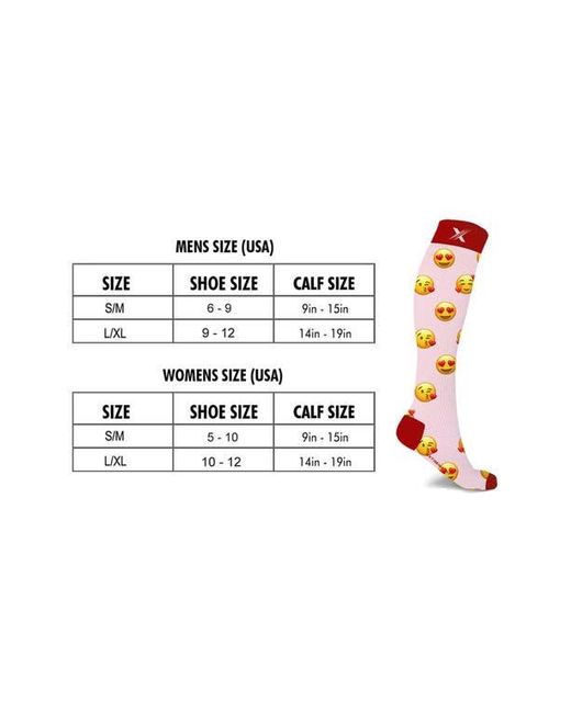 Extreme Fit Emoji Fun 3-Pack Compression Knee High Socks in Pink for ...