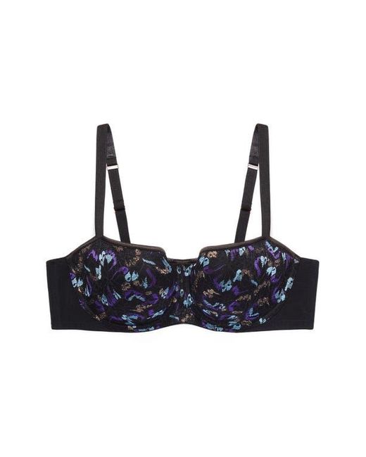 Savage x Fenty Butterfly Wings Lace Mesh Balconette Bra in Black | Lyst