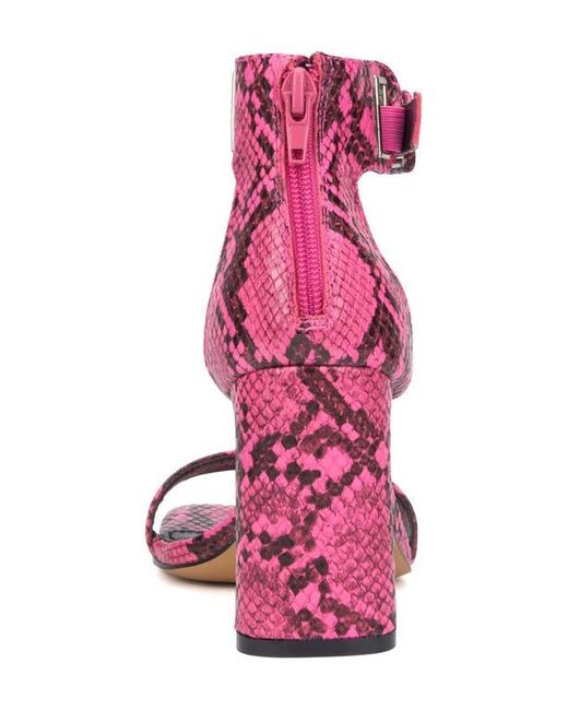 New York & Company Lexi Square Toe Sandal in Red | Lyst