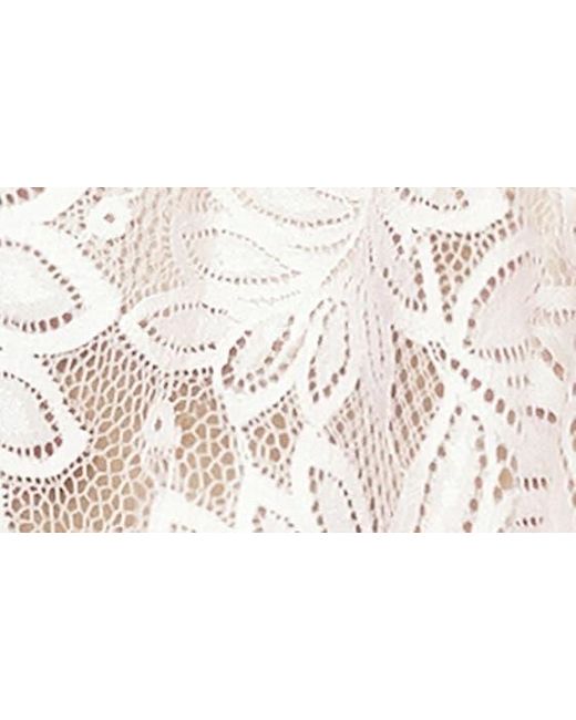 Seven Til Midnight Mesh And Eyelash Lace Teddy In White Lyst