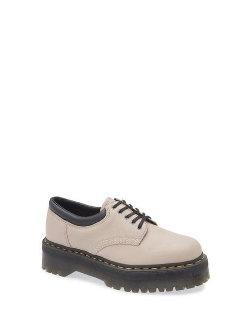 Dr. Martens 8053 Quad Smooth Platform Derby in White | Lyst