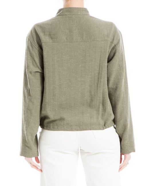 Max Studio Space Dye Crop Utility Jacket in Green | Lyst