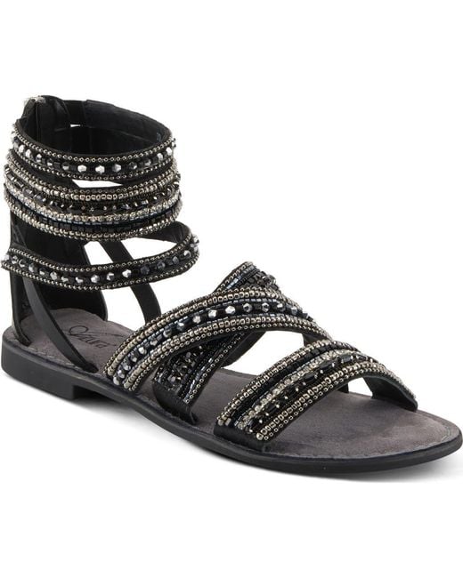 AZURA BY SPRING STEP Andromeda Bead Sandals in Black | Lyst