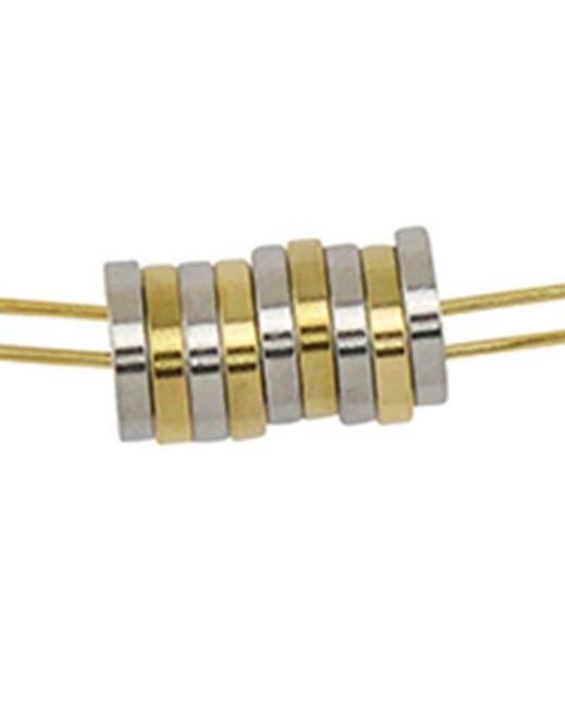 Rebel Gender Inclusive Two-Tone Disc Chain Necklace in White | Lyst